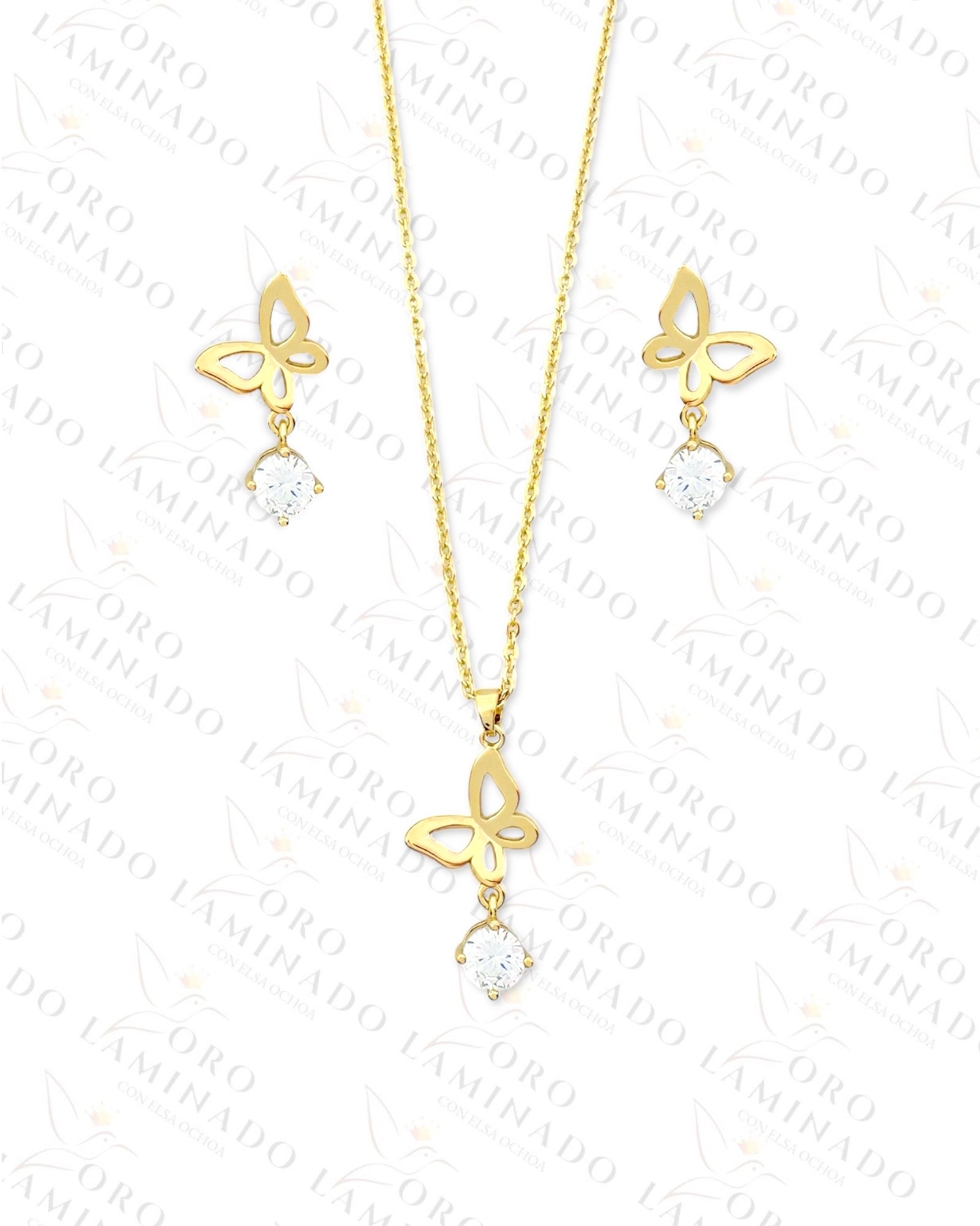High Quality Golden Butterfly (Gold Filled) Set B108 – Oro Laminado Elsa