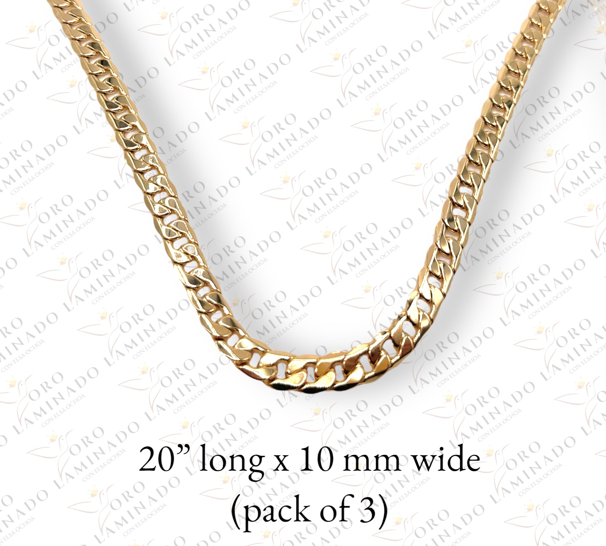 Open cuban chain (pack of 3) C151 – Oro Laminado Elsa