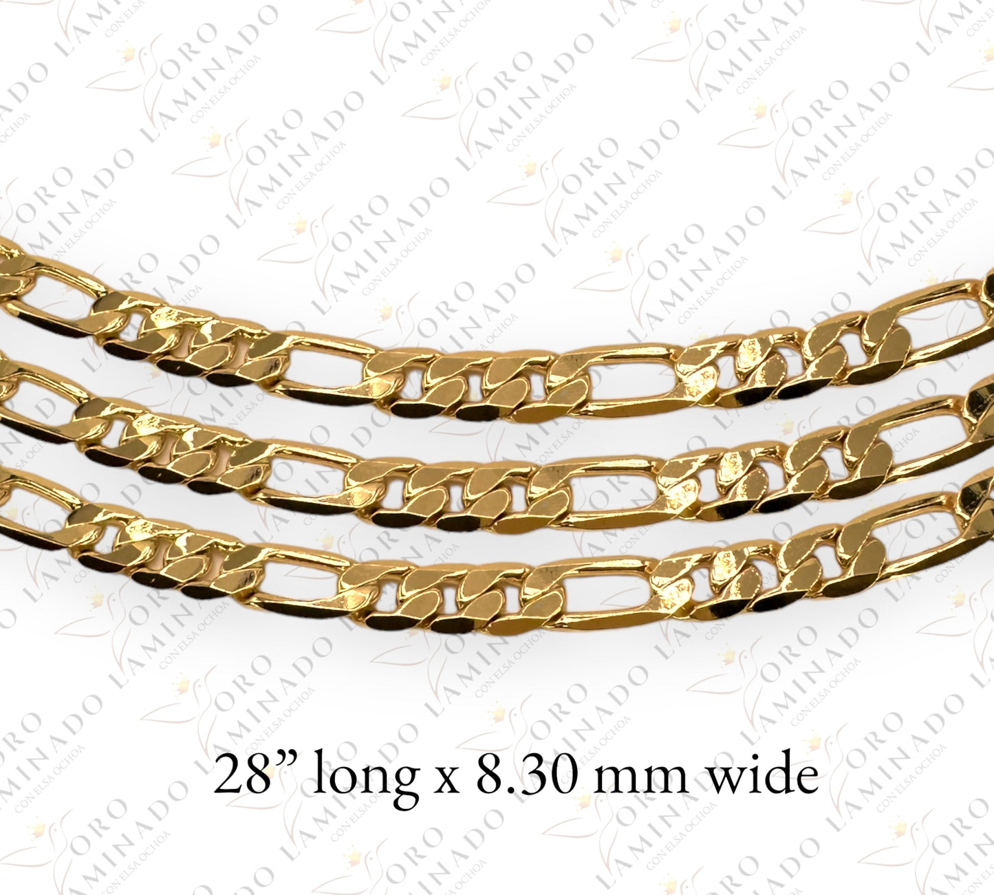Figaro Style chain (pack of 3) Y72 – Oro Laminado Elsa