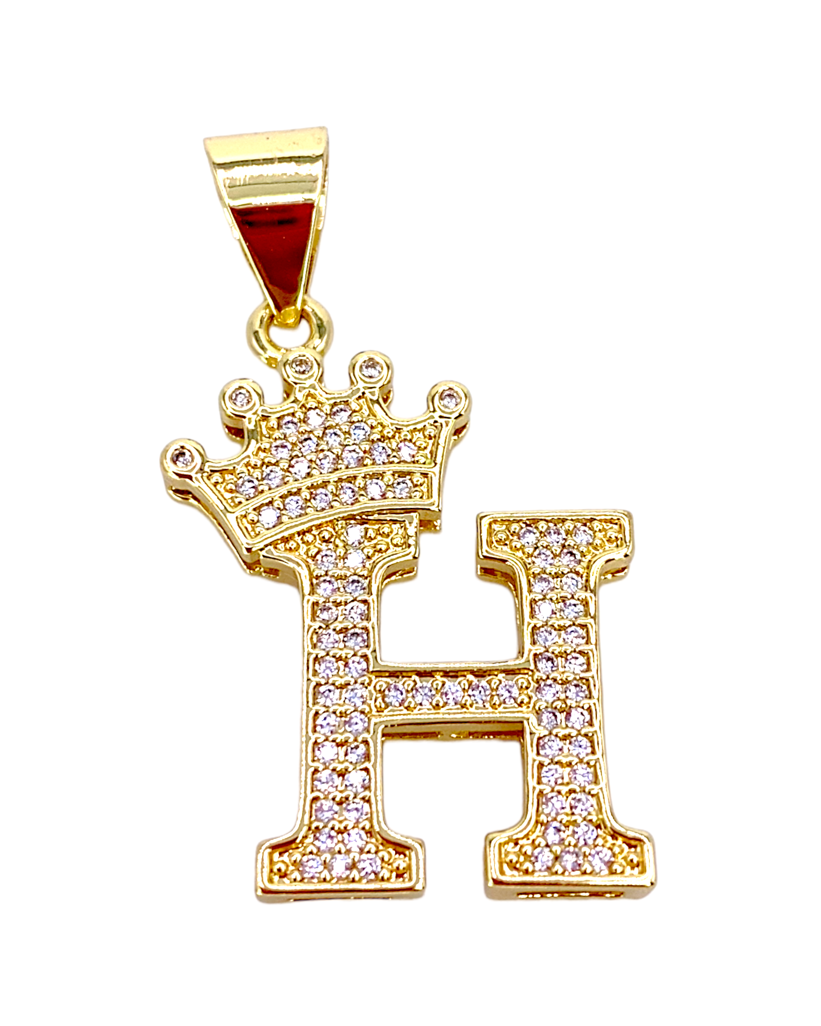 Letter H Crown Pendant B160 – Oro Laminado Elsa