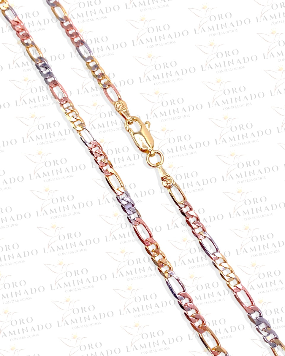 High Quality 16” 3mm Figaro Chains in Three-Tones (Pack of 6) Y191 ...
