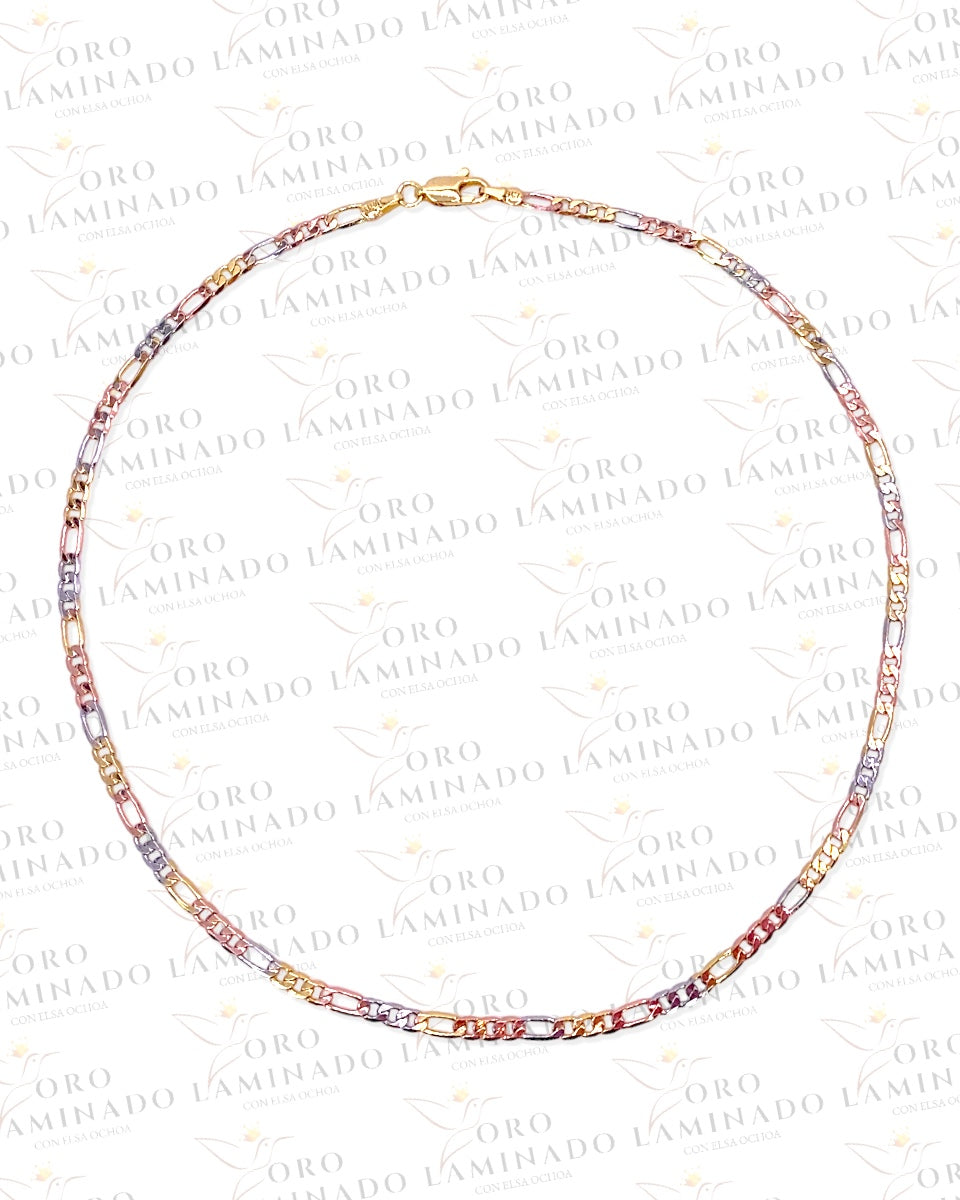 High Quality 16” 3mm Figaro Chains in Three-Tones (Pack of 6) Y191 ...
