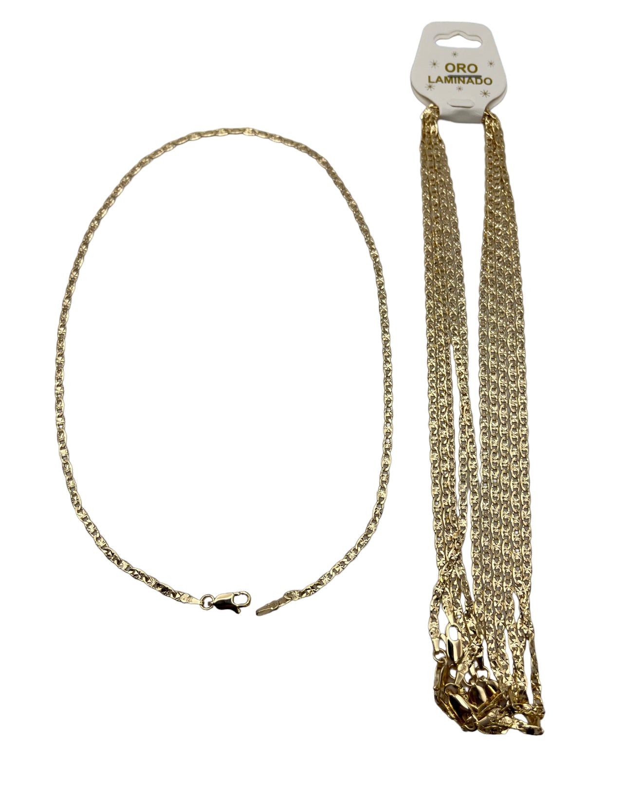 22” 3mm Flor Valentin Chains (Pack of 6) B9 – Oro Laminado Elsa